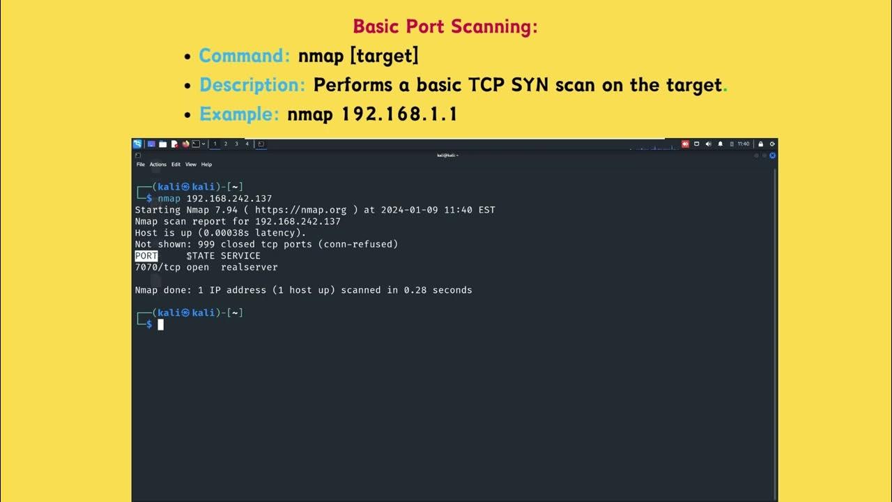 Nmap Quick Reference Guide : Basic Port Scanning - YouTube