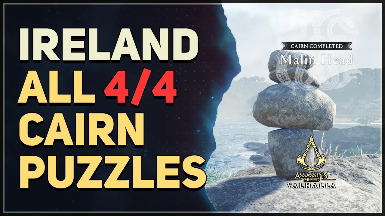 All 4 Ireland Cairn Puzzle Solutions Assassin's Creed Valhalla - YouTube