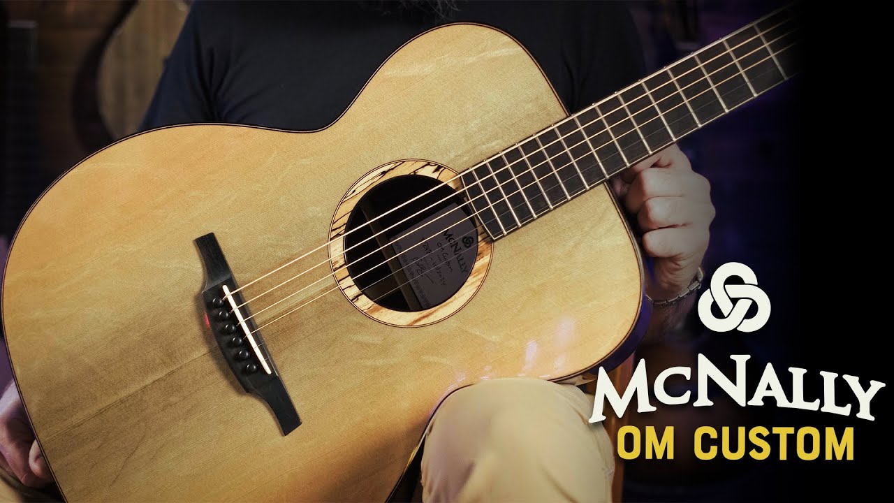 McNally OM Custom -- Blue Bearclaw Sitka Spruce & Ancient Bog Oak | Demo with Matt Chulka - YouTube