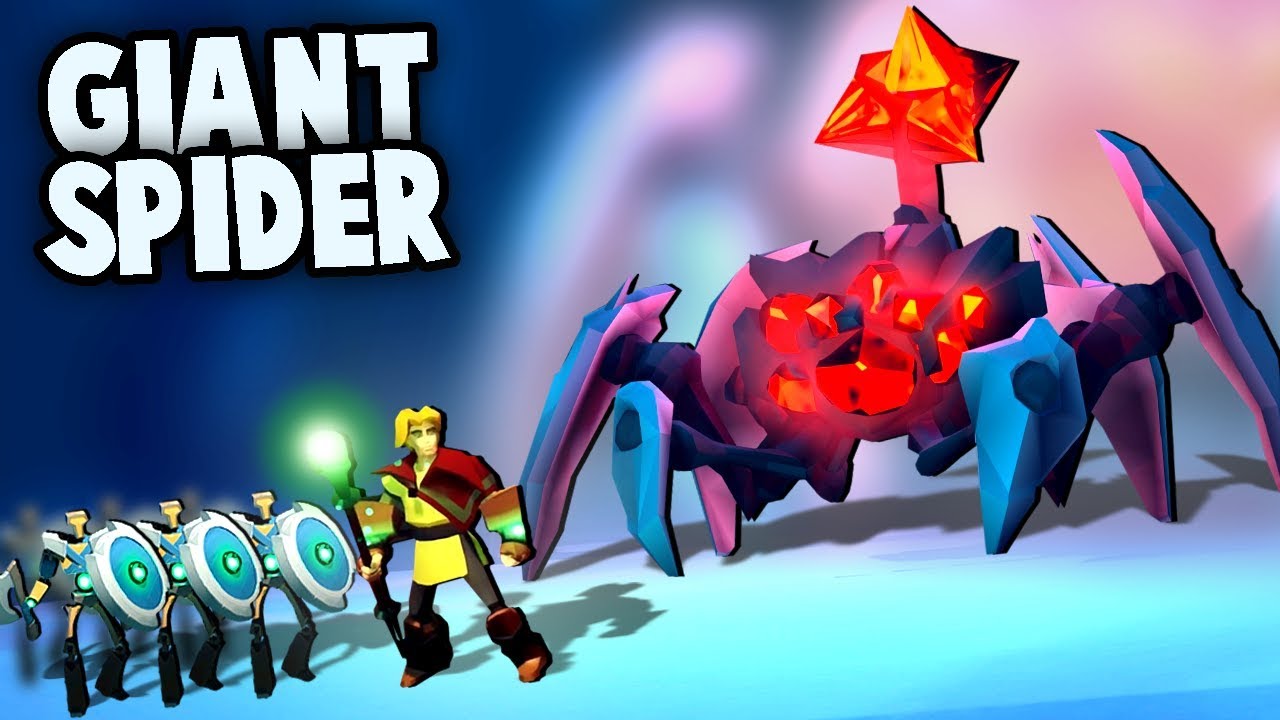 MASSIVE ARMY vs GIANT SPIDER Golem BOSS BATTLE (Masters of Anima ...
