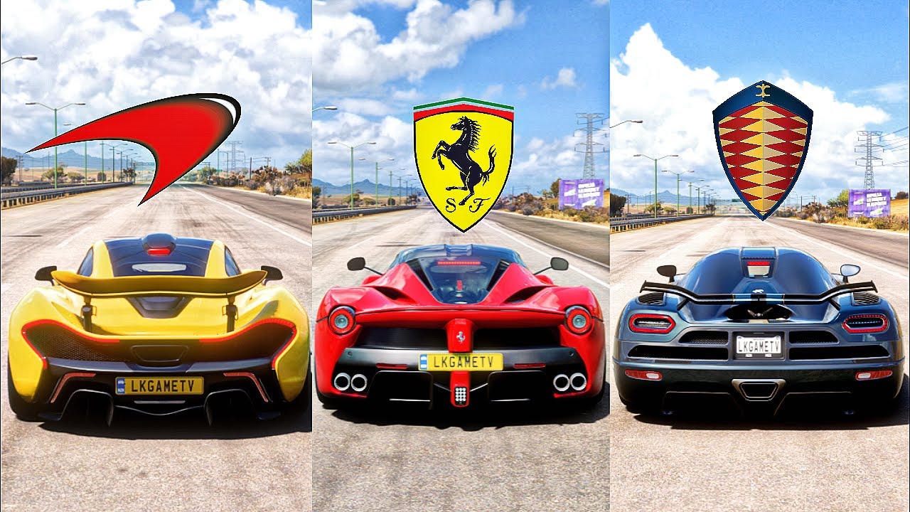 FH5 DRAG RACE! Mclaren P1 Vs Ferrari Laferrari Vs Koenigsegg Agera R ...