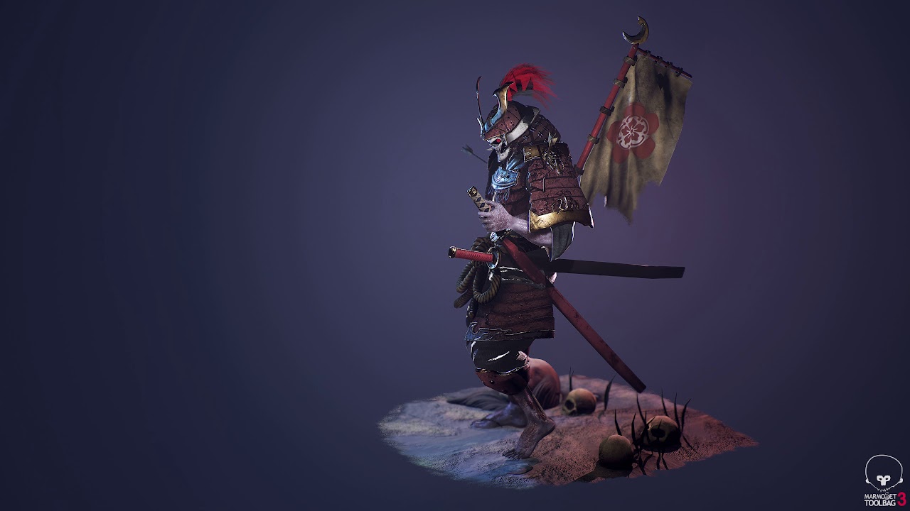Feudal Japan: The Shogunate Game Character Art (real-time) - YouTube