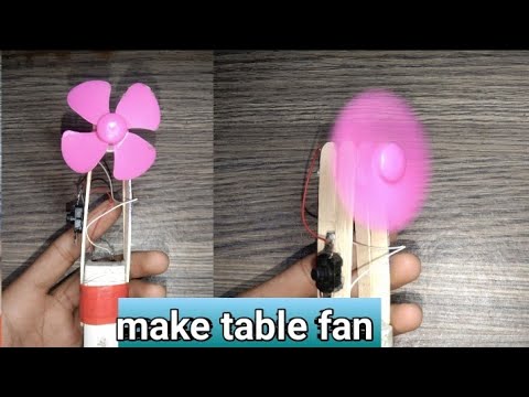how to make table fan from dc motor | mini fan - YouTube