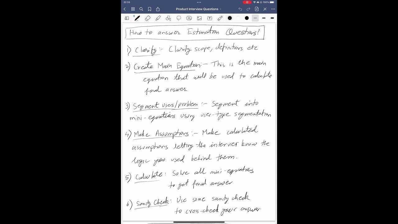 How to answer Estimation Questions (Estimation Questions Framework ...