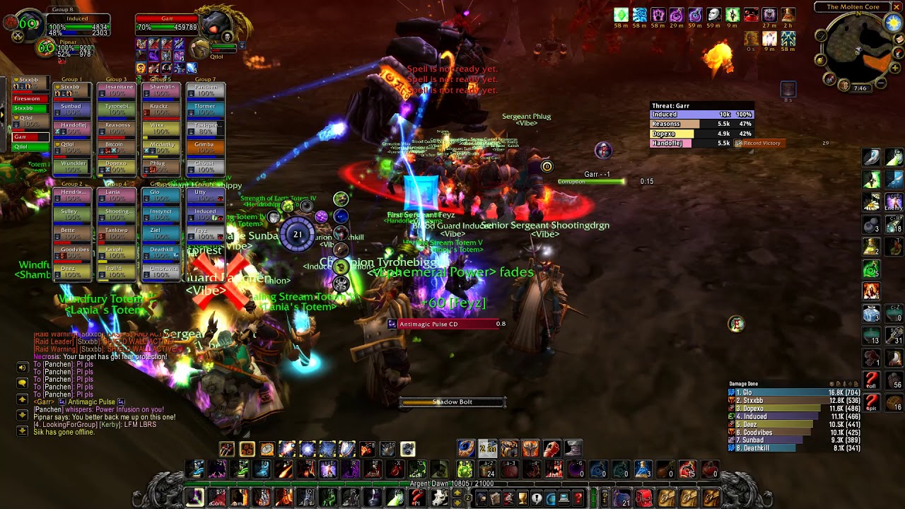 4682 shadowbolt crit, phase 2 wow classic - YouTube