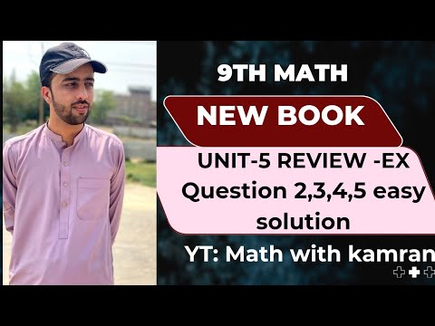 Class 9 Math Unit 5: Linear Equations & Inequalities | Review Ex Q2 to ...