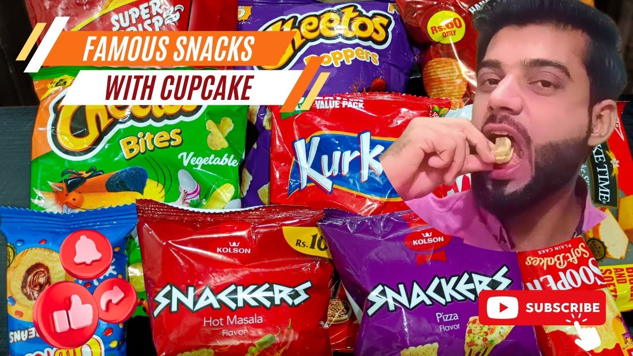 Pakistani famous snacks mukbang asmr | favorite snacks | best cupcake ...