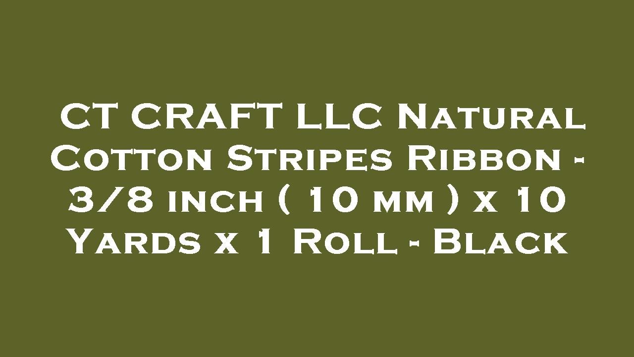 CT CRAFT LLC Natural Cotton Stripes Ribbon - 3/8 inch ( 10 mm ) x 10 ...
