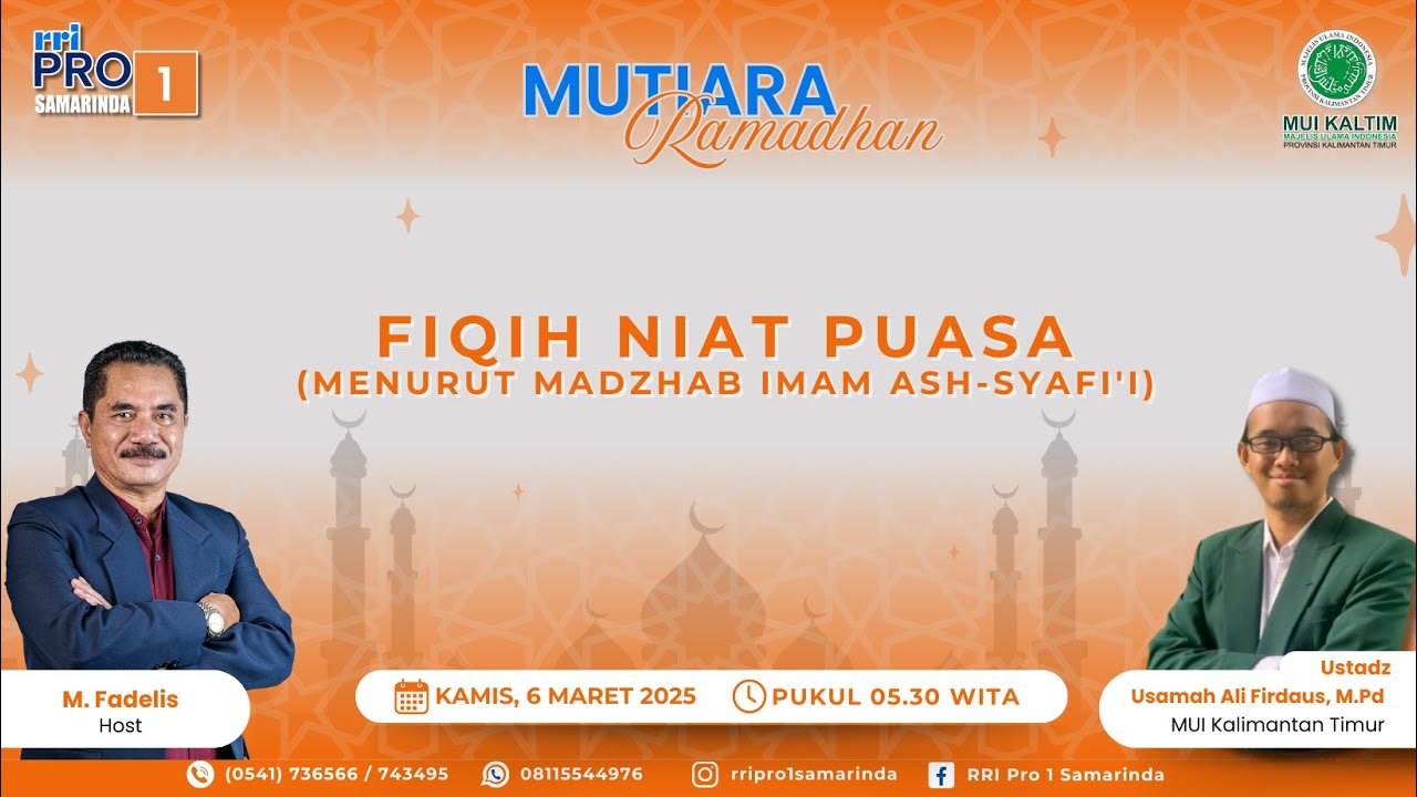 FIQIH NIAT PUASA (MENURUT MADZHAB IMAM ASH-SYAFI'I) | MUTIARA RAMADAN ...