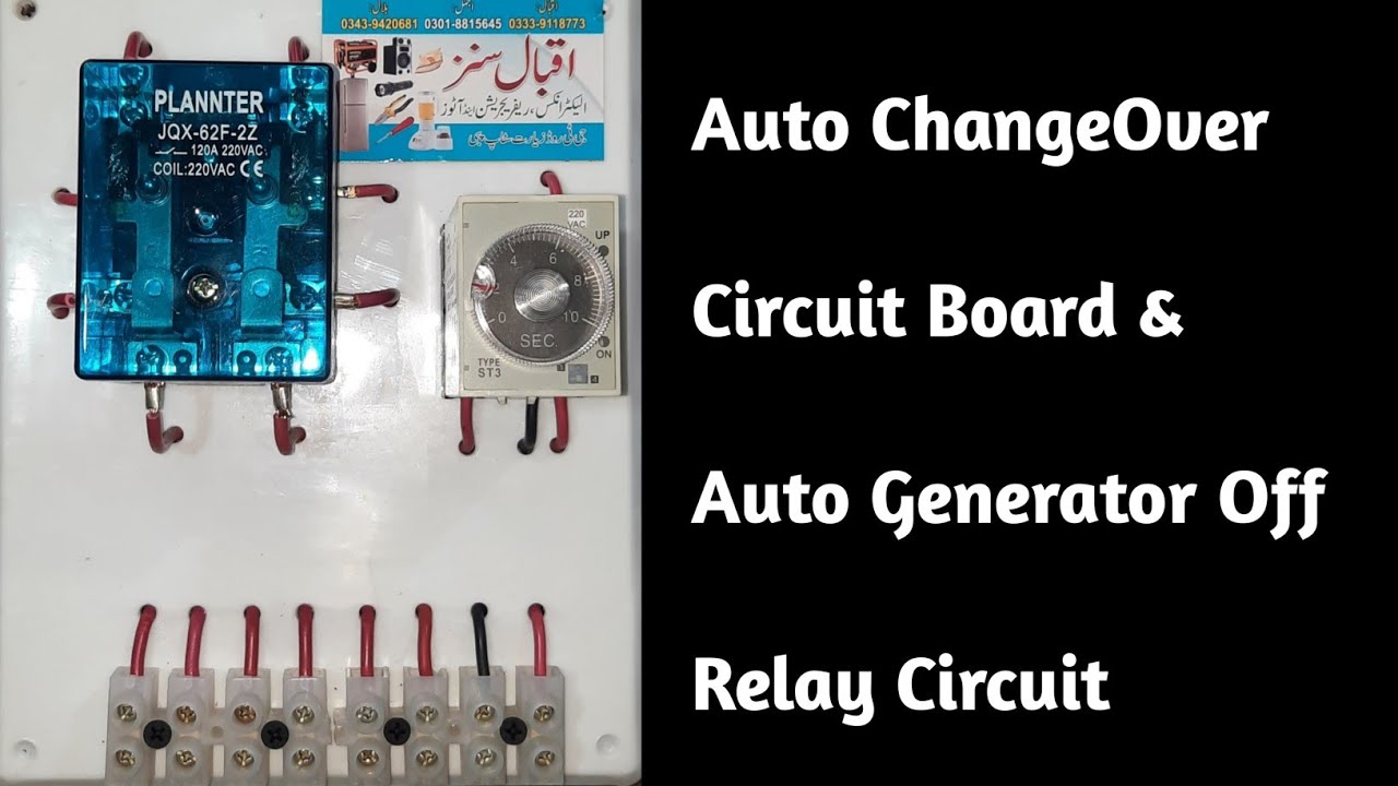 Auto ChangeOver Relay || Generator Off Circuit Board | Automatic ...