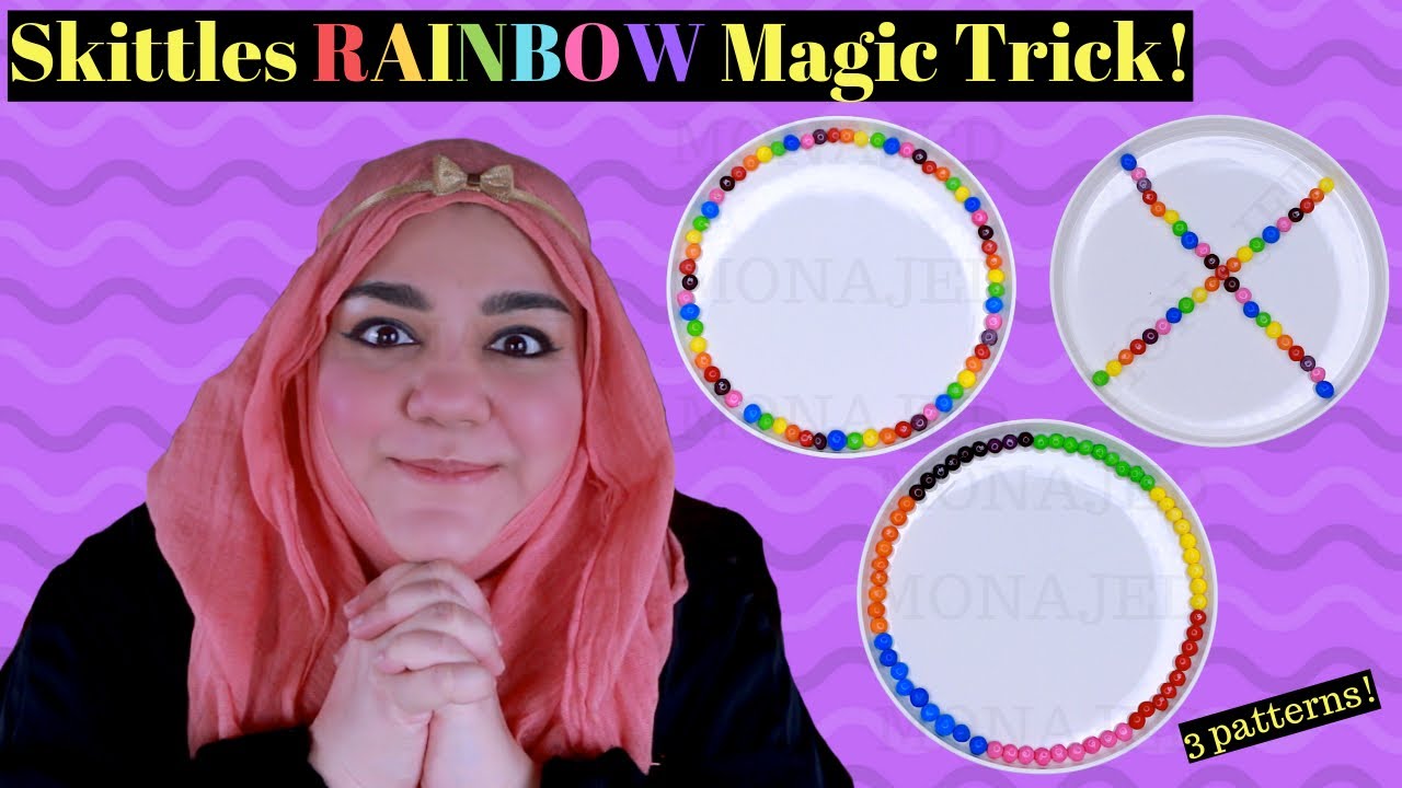 SKITTLES RAINBOW MAGIC TRICK!!! Skittles Rainbow Science Experiment ...