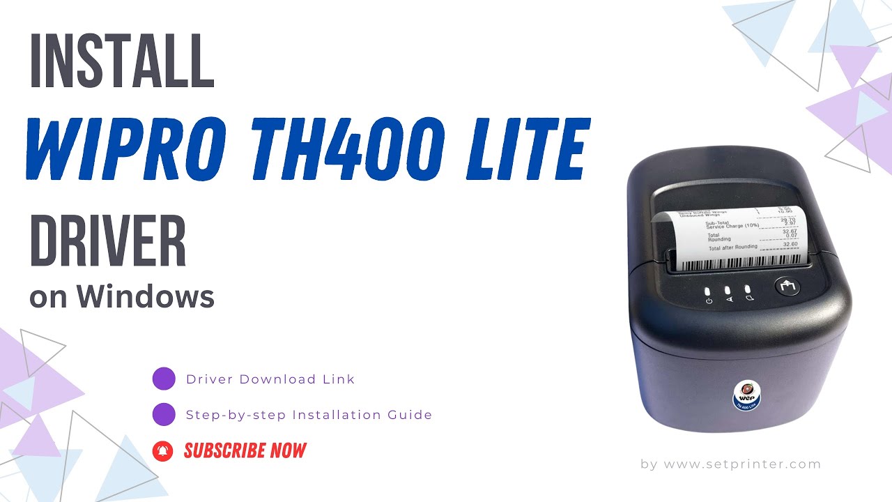 How to Install Wipro Wep TH 400 Lite Printer Driver on Windows - YouTube