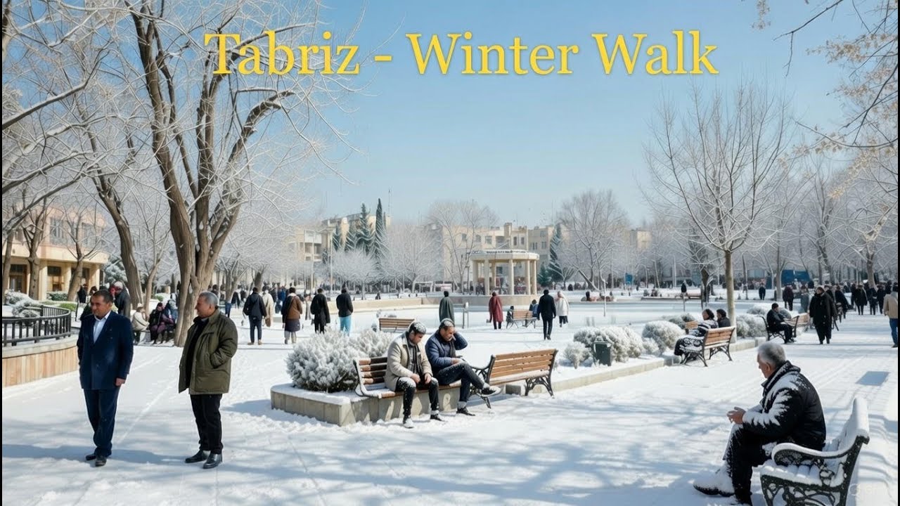 A Winter Walk in Tabriz, East Azerbaijan, Iran | El Goli (Shahgoli ...