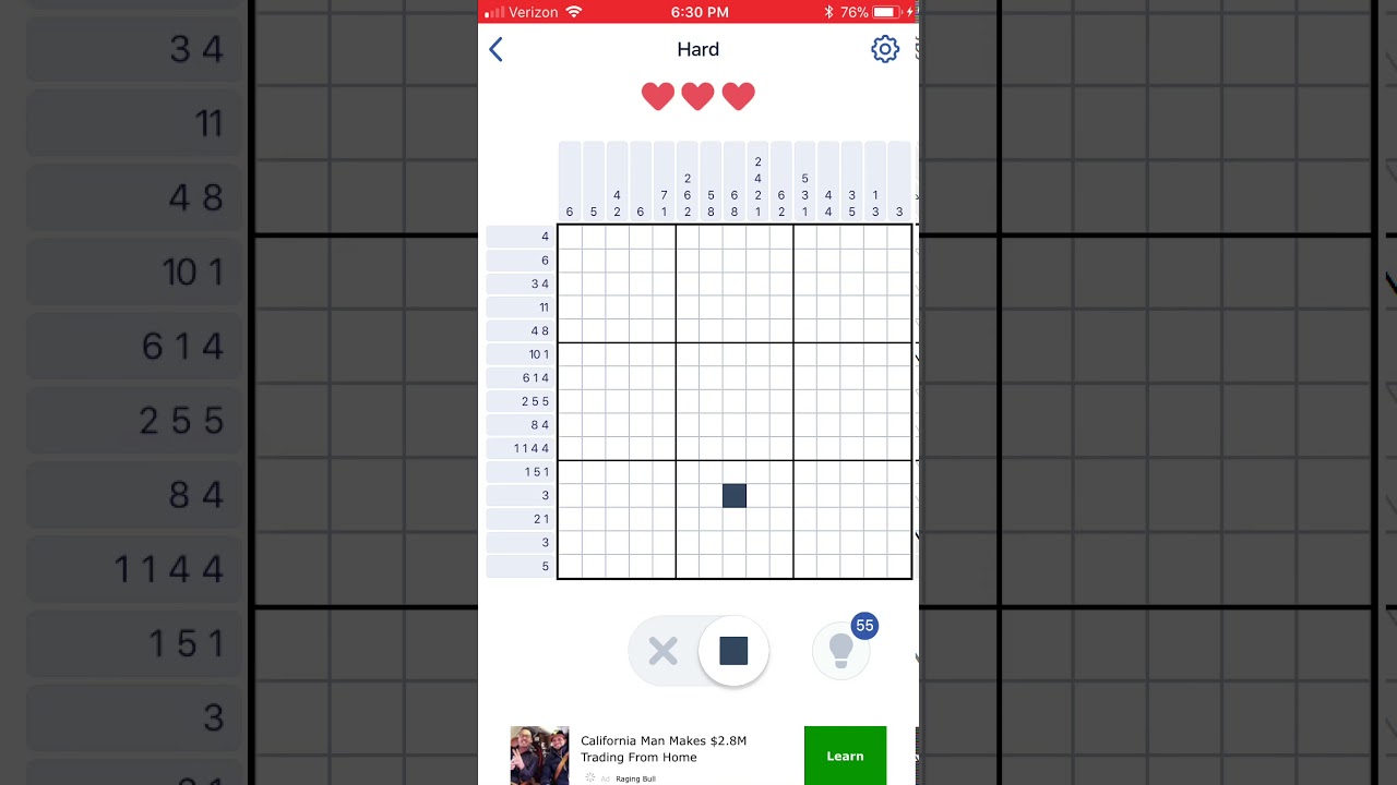 Nonogram 15x15 (tree) - YouTube