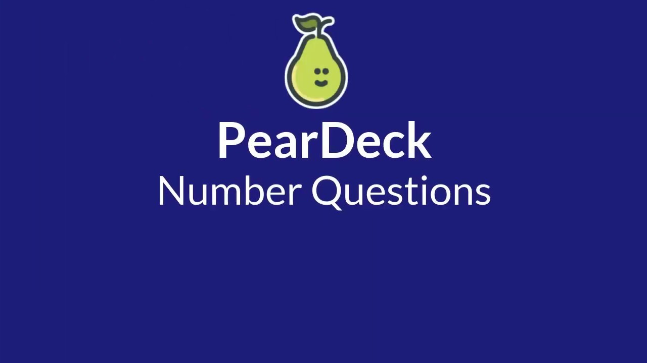 PearDeck Number Question - YouTube