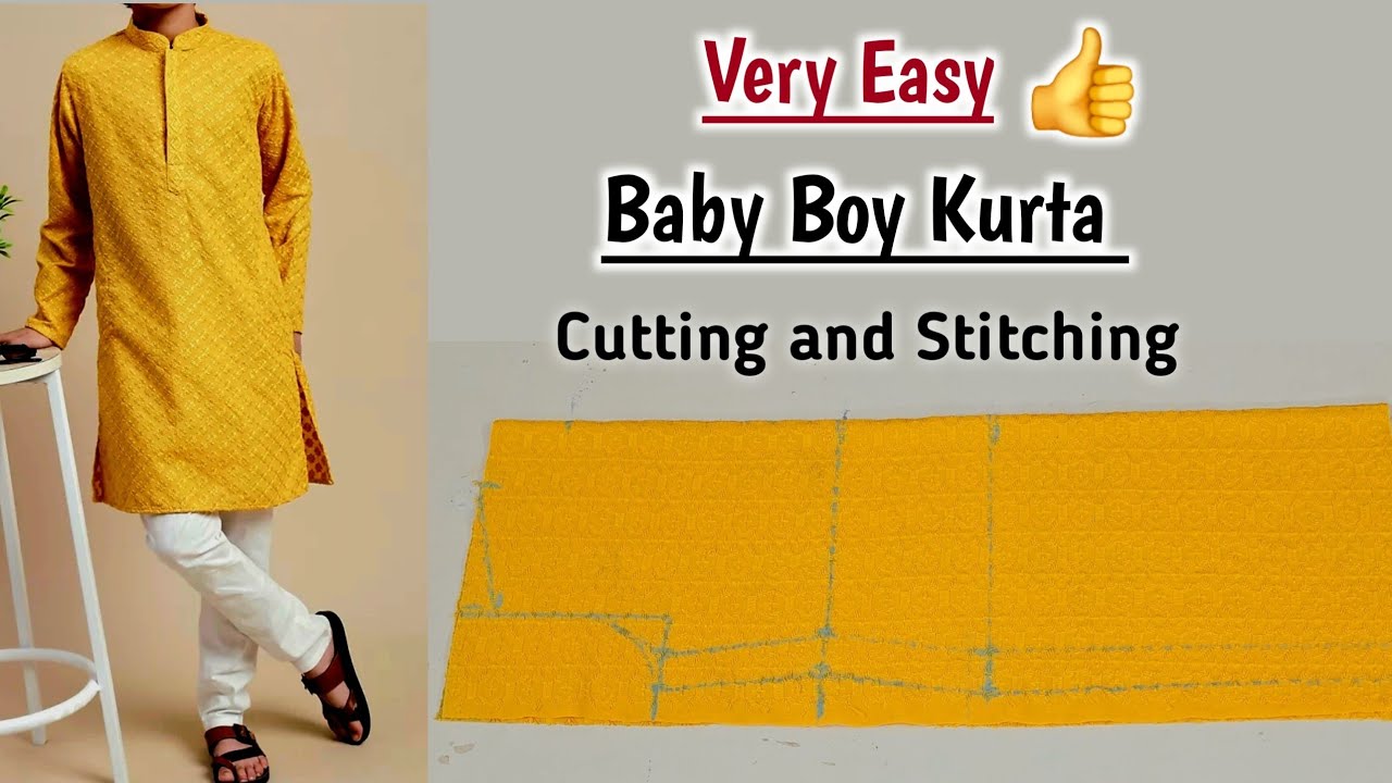 Very Easy Baby Boy Kurta Cutting and stitching/Kurta Cutting/Boys Kurta ...