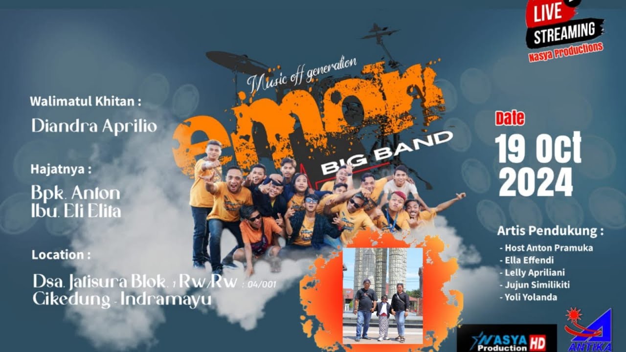 LIVE STREAMING || MUSIC OF GENERATION "EMON BIG BAND" || JATISURA - CIKEDUNG || 19 OKTOBER 2024 ...