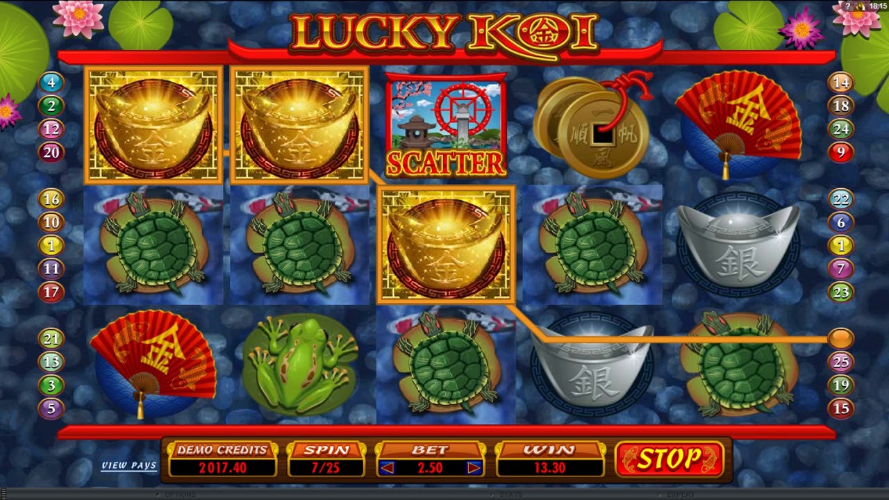 Microgaming - Lucky Koi - Gameplay Demo - YouTube