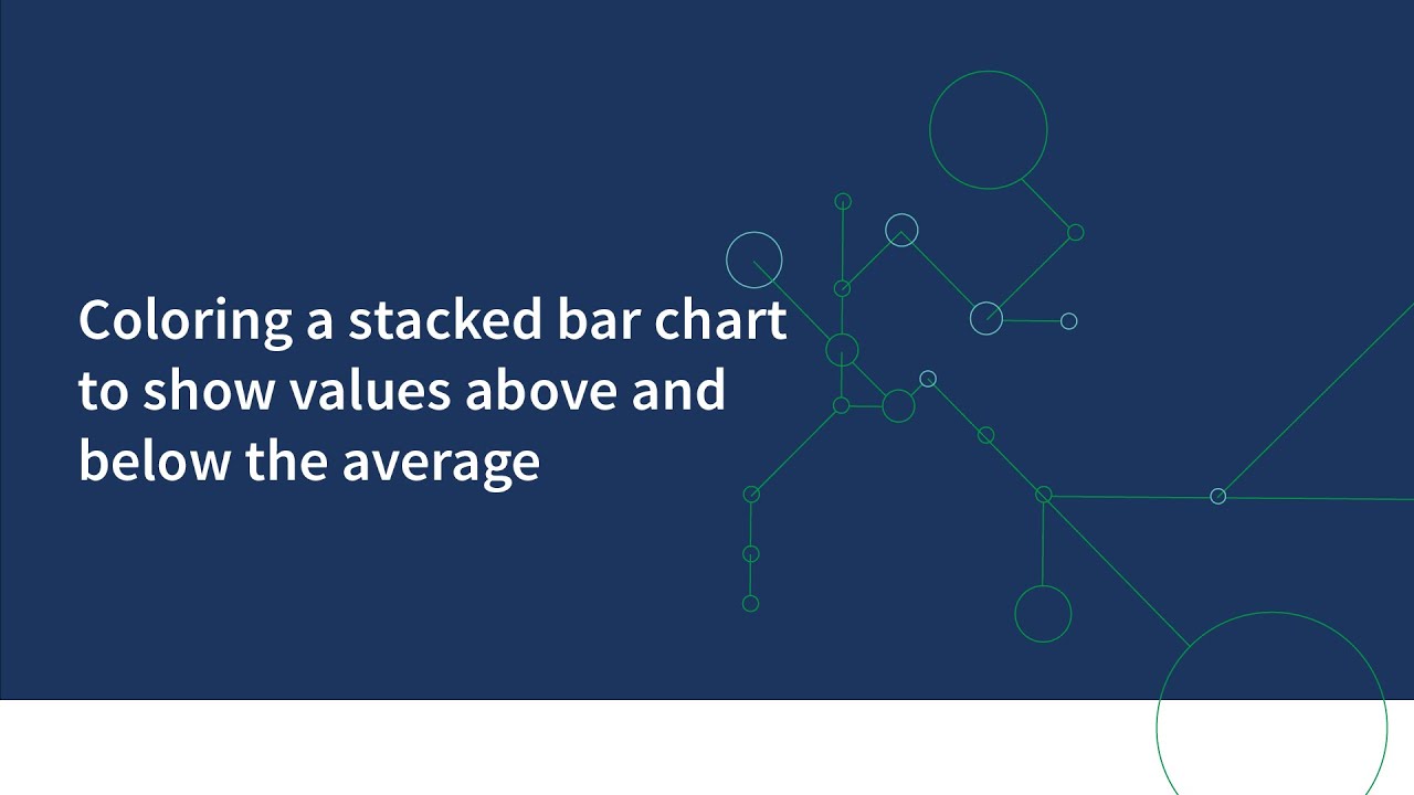 Coloring a stacked bar chart to show values above and below the average ...