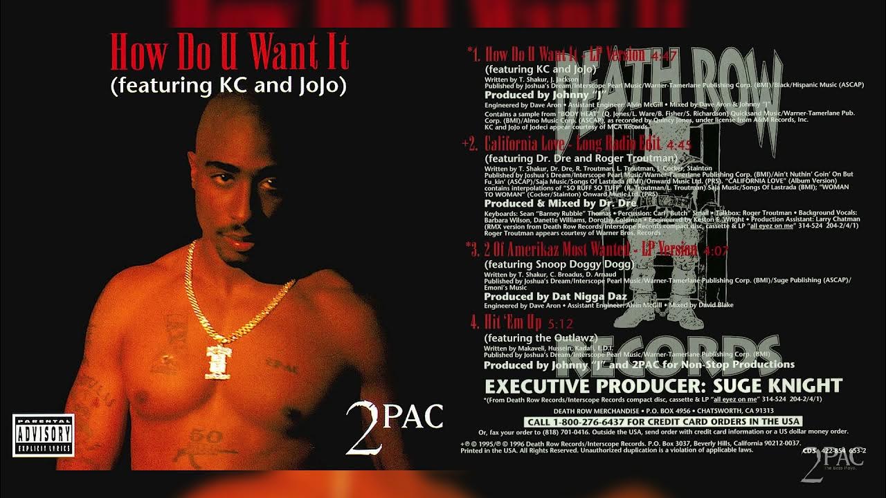 2Pac - How Do U Want It (Full-Single) (4 Tracks) - YouTube