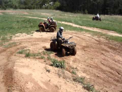mudding with honda rincon 650, honda 300 4x4, big bear 400 4x4 and ...