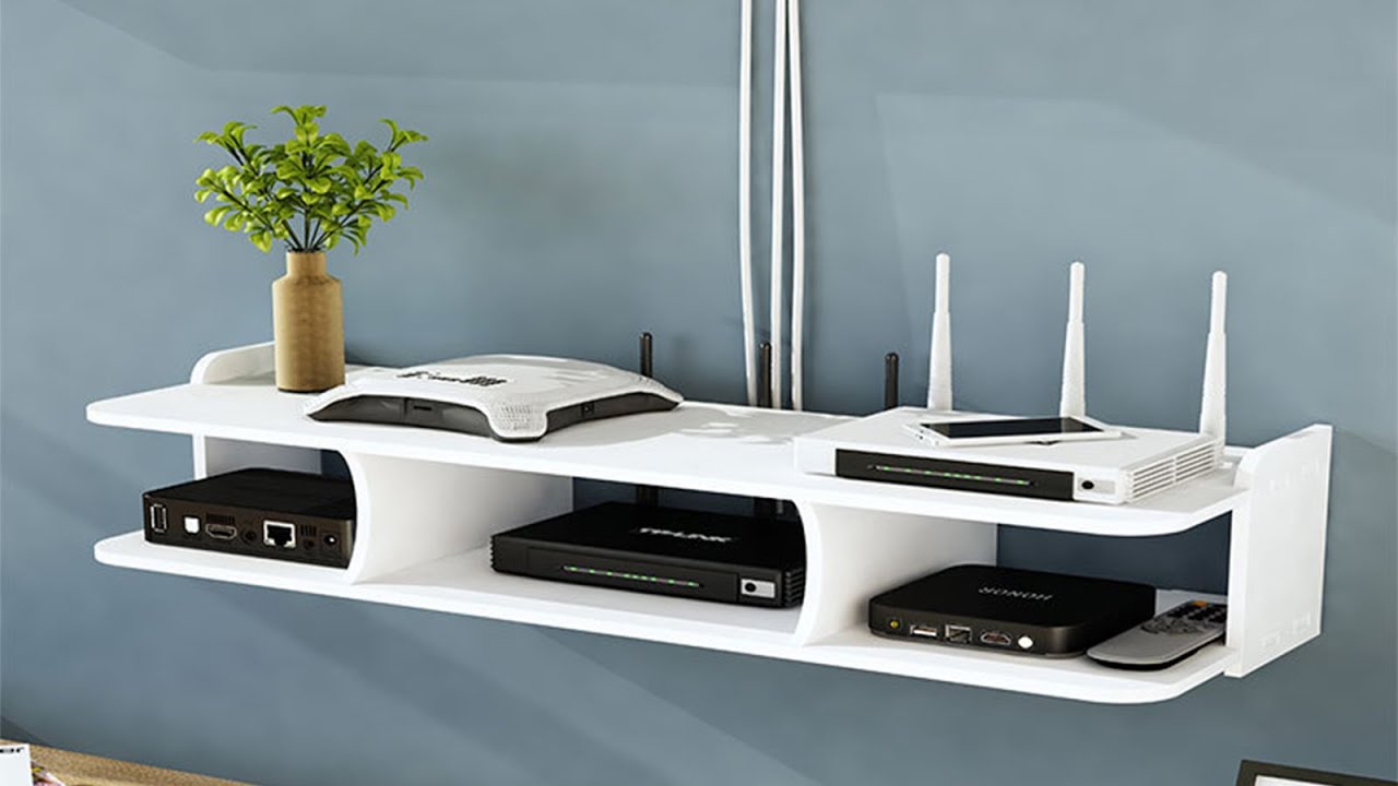 Punch-free set-top box rack rack router living room TV wall bedroom ...