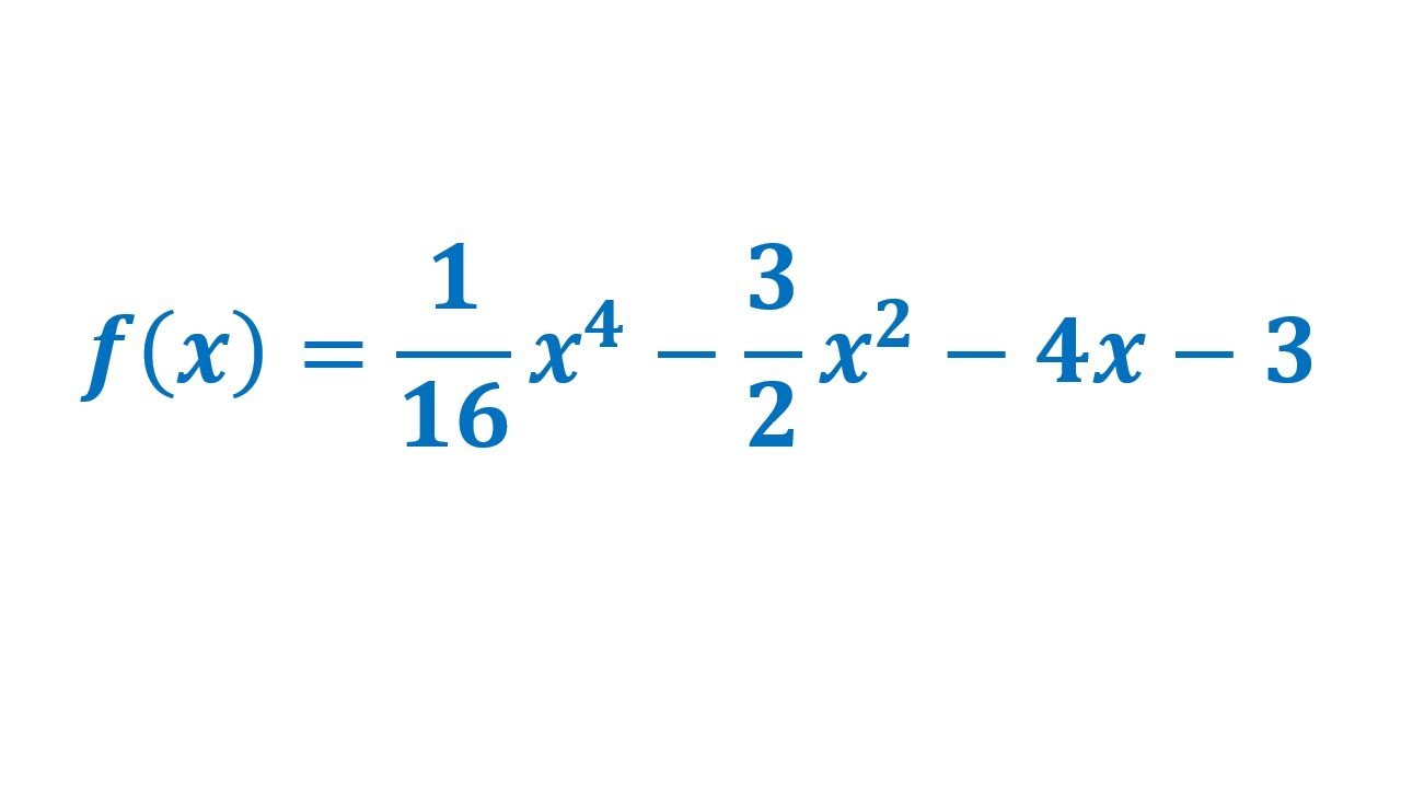 Mathematik 580 / Kurvendiskussion ganzrationaler Funktion 4. Grades ...