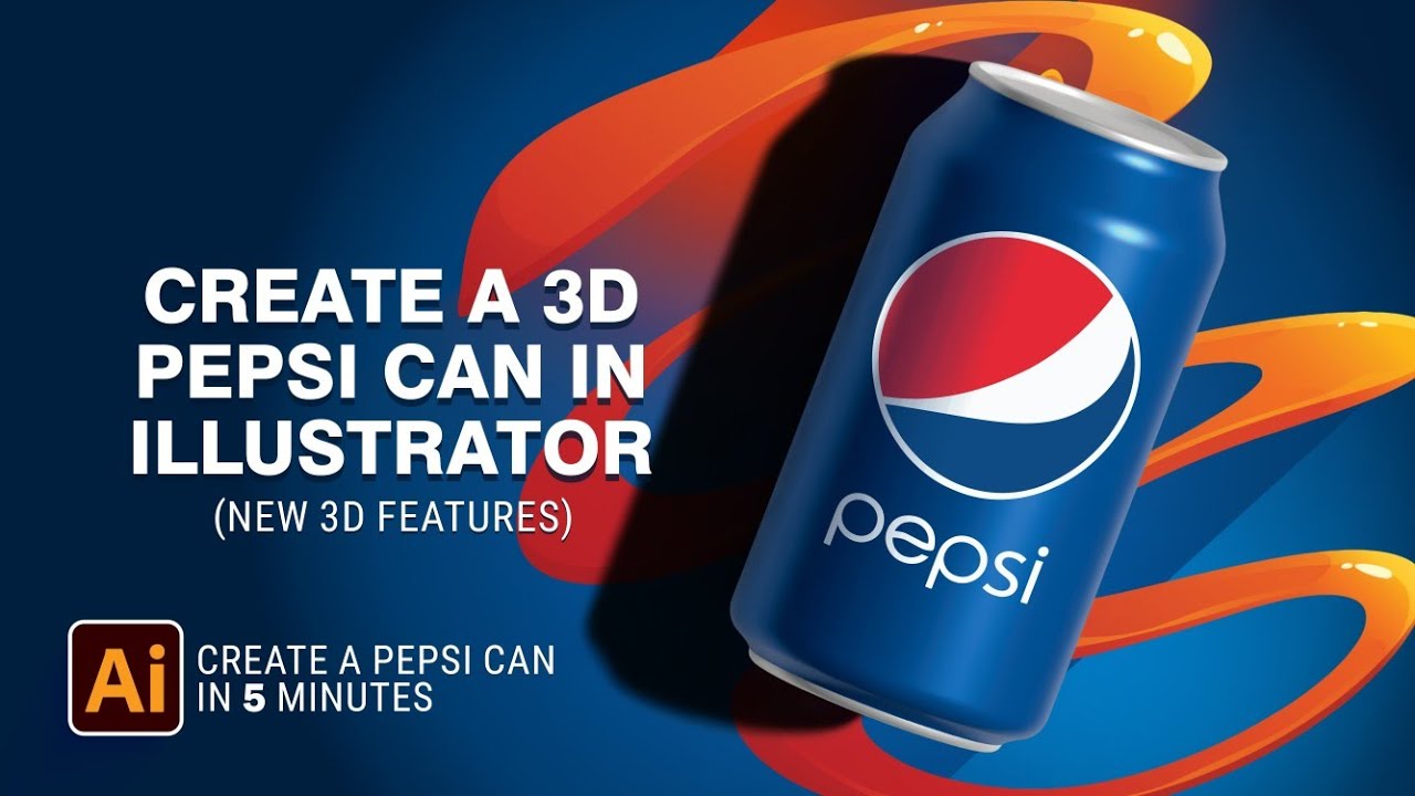 Designing a 3D Pepsi Can with Adobe Illustrator- Learning new 3D ...