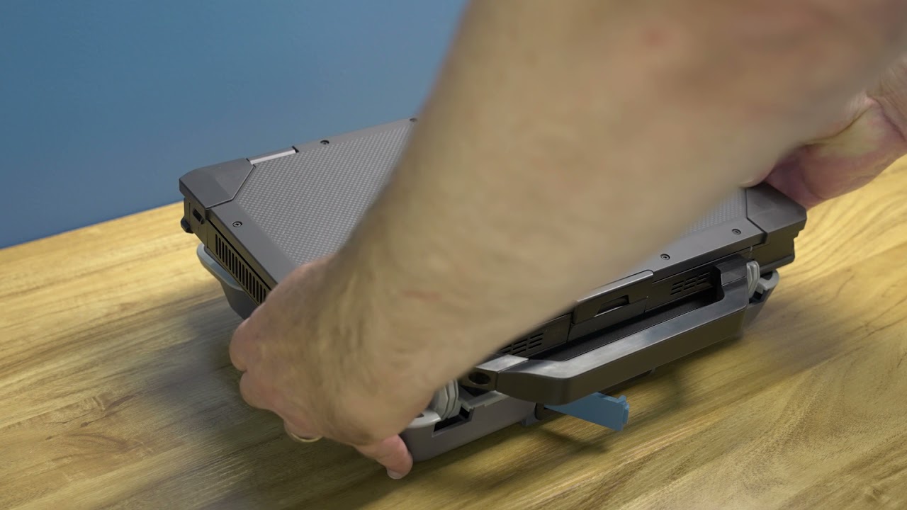 How to Dock and Release the Dell Latitude Rugged Laptop Docking Station ...