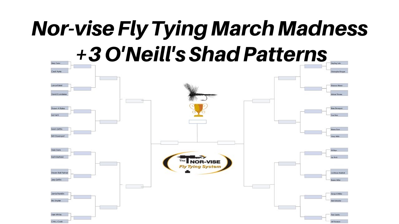 Nor-vise Fly Tying March Madness + 3 O’Neill’s Shad Flies Tutorial ...