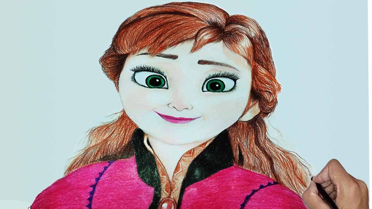 Anna's Transformation | how to draw anna easy drawing step by step ...