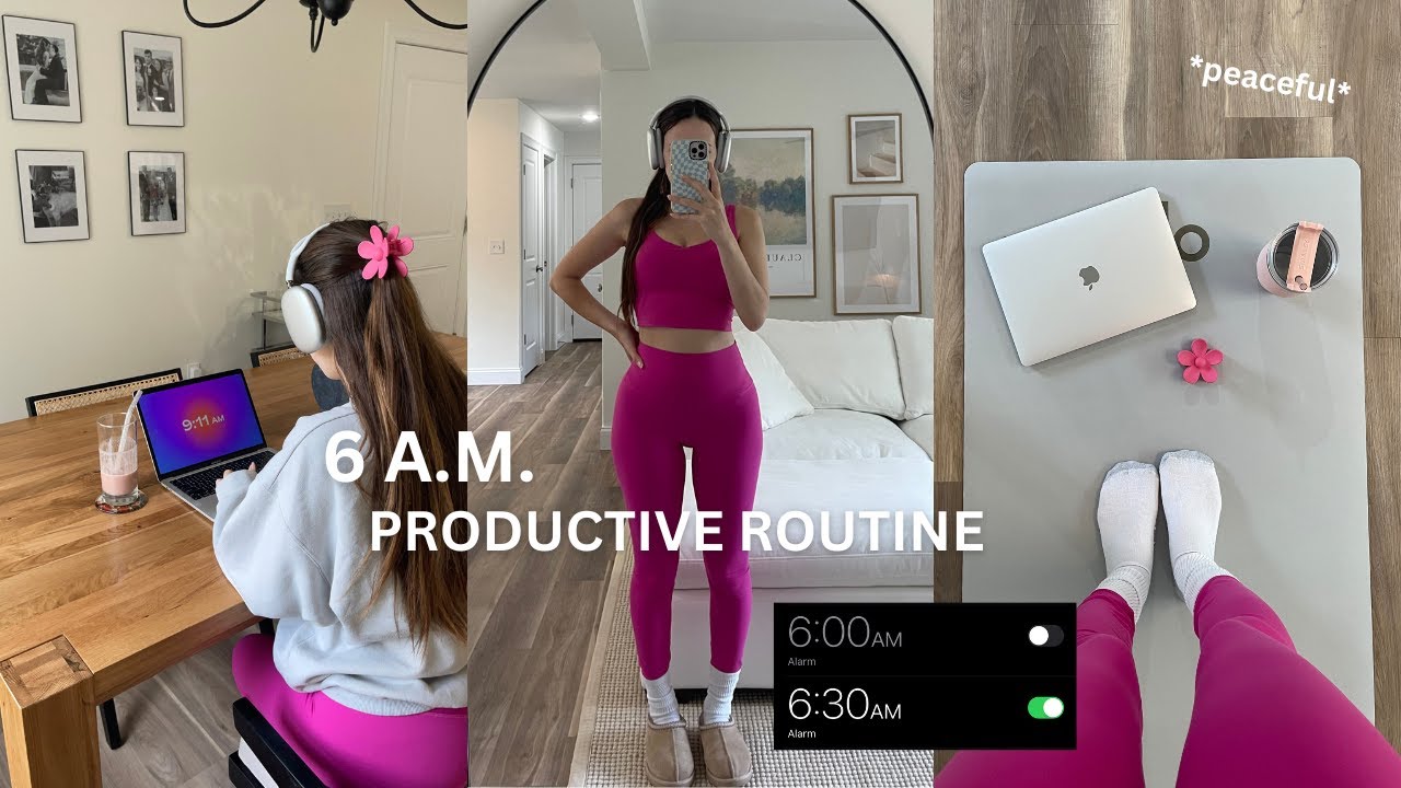 6 am morning routine | productive & peaceful | my healthy habits - YouTube