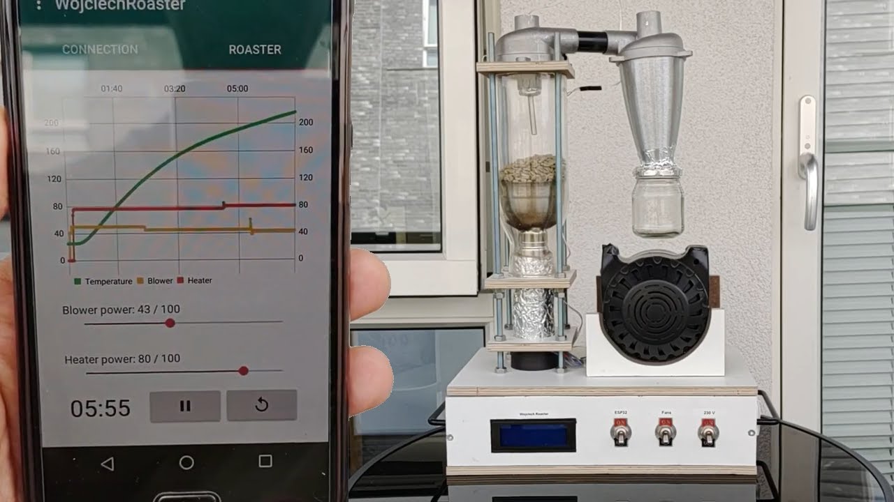 The DIY Coffee Roaster, roasting from start to finish - YouTube