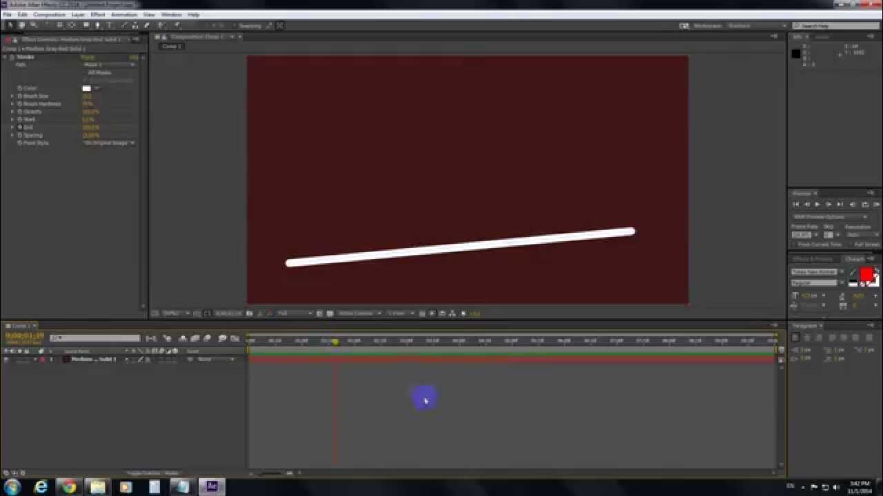 Simple Line animation in Adobe After Effects 2014 - YouTube