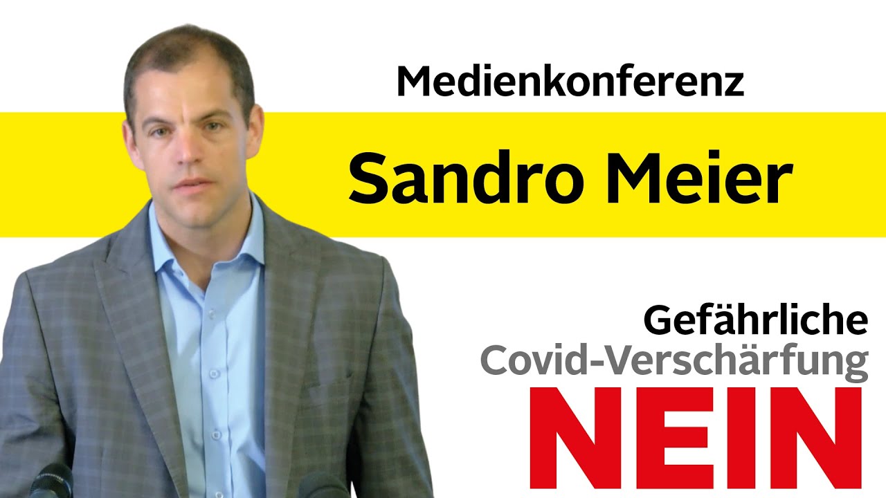 Medienkonferenz: Sandro Meier, Vorstand Freunde der Verfassung und Co-Kampagnenleiter - YouTube