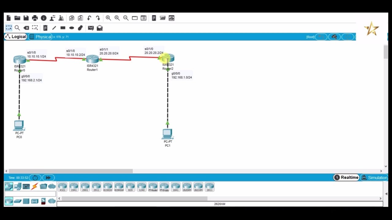 CCNA RIP Configuration Lab - YouTube