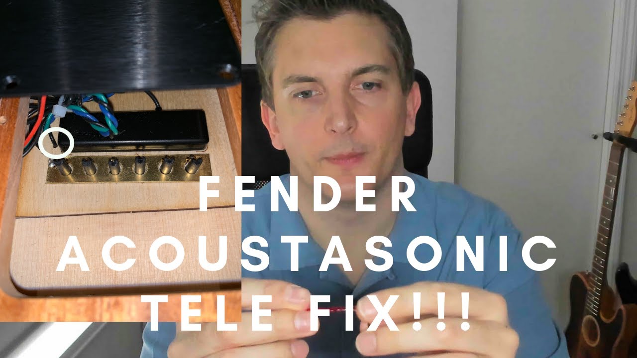Fender Acoustasonic Telecaster Piezo Fix - YouTube