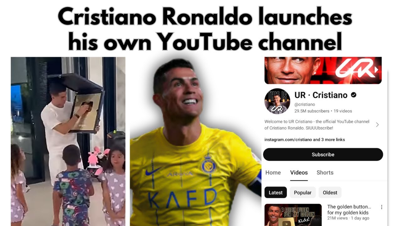 Cristiano Ronaldo is on YouTube | UR . Cristiano YouTube Channel - YouTube
