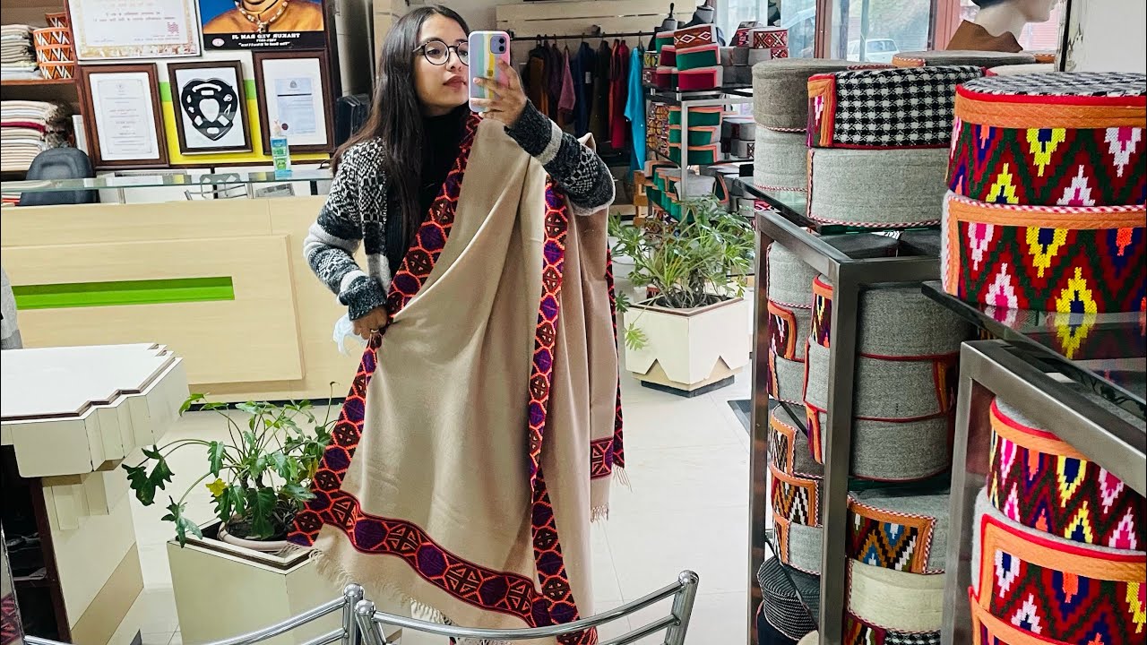A Visit to Bhuttico Showroom || Kullu Shawls || Traditional || Kinnauri ...