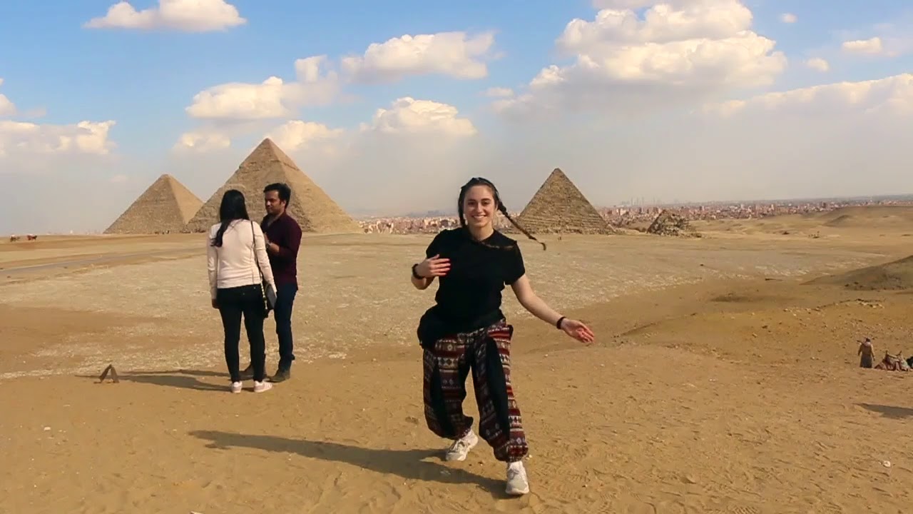 Dancing in front of The Great Pyramids in Egypt - YouTube