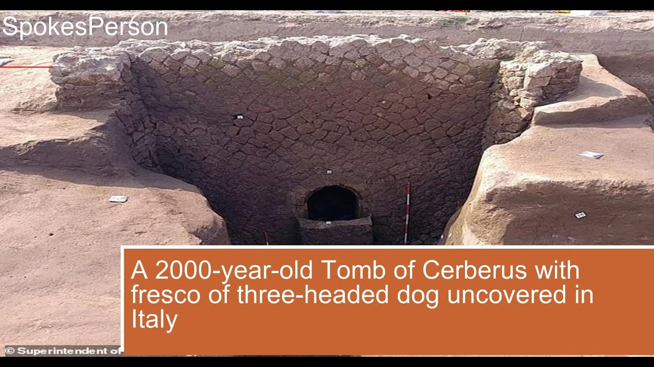 A 2,000 year old Tomb of Cerberus with fresco of three headed dog ...
