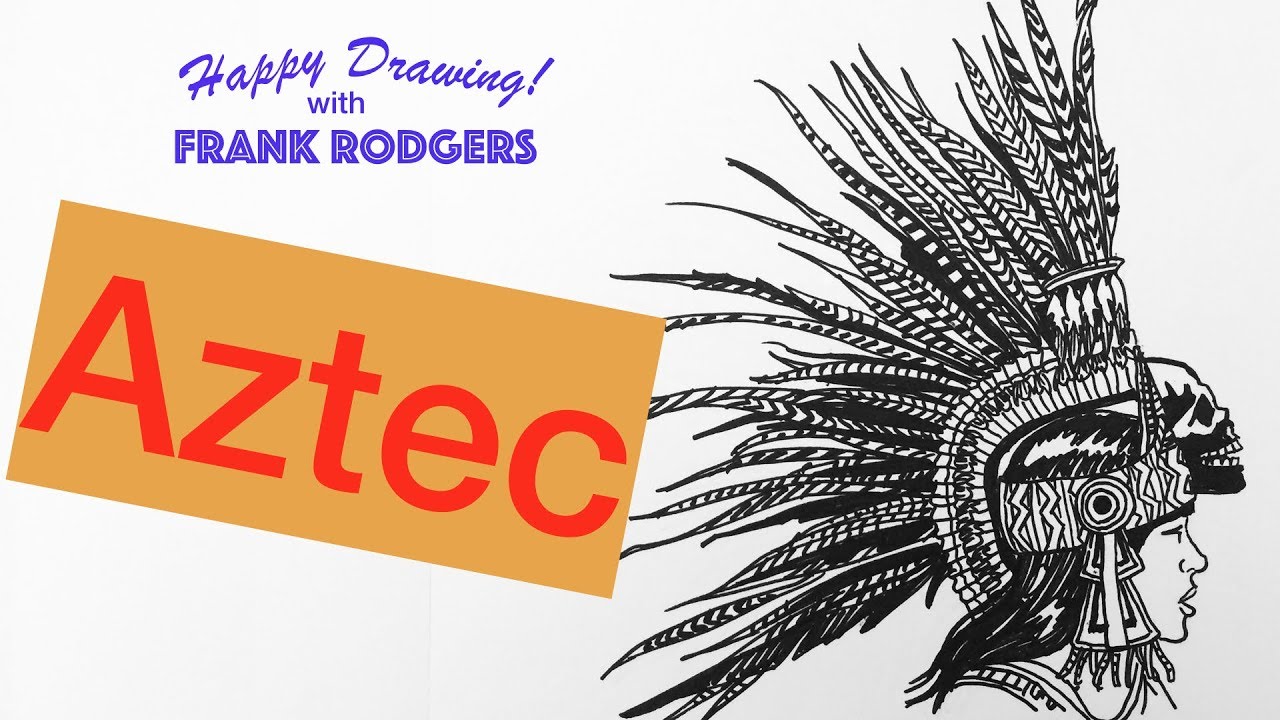 How to Draw an Aztec. Iconic Faces #10 Live Illustration with Frank ...