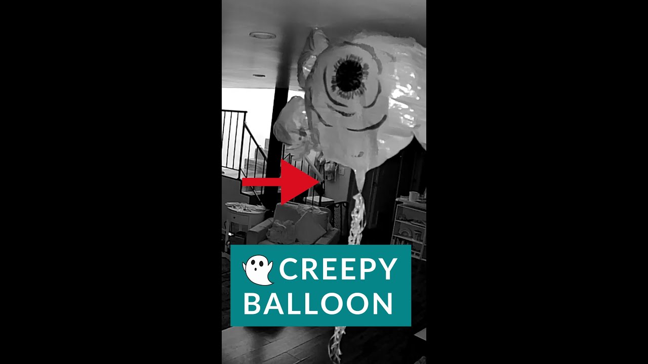 Creepy Mysterious Balloon Moves by Itself and Floats Upstairs! #shorts ...
