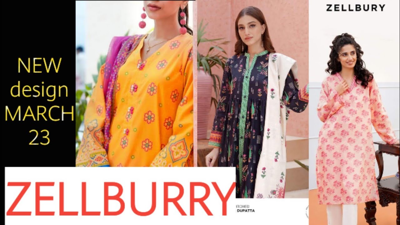 Zellburry Summer Collection 2023|Zellburry Unstitch Collection 2023 ...