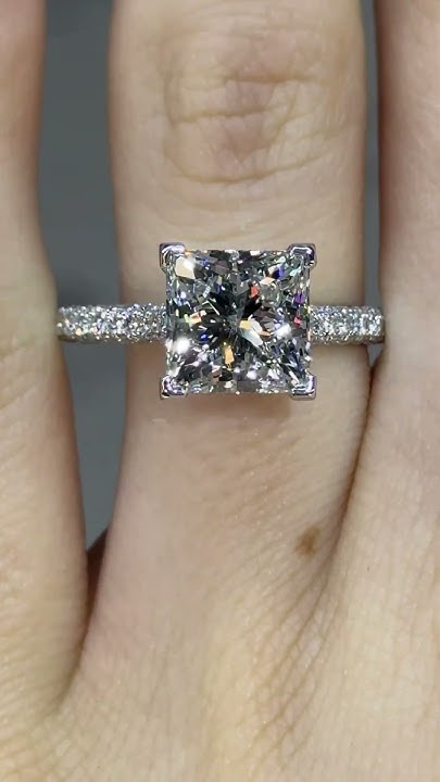 4ct Princess Diamond Engagement Ring Alexandria Youtube
