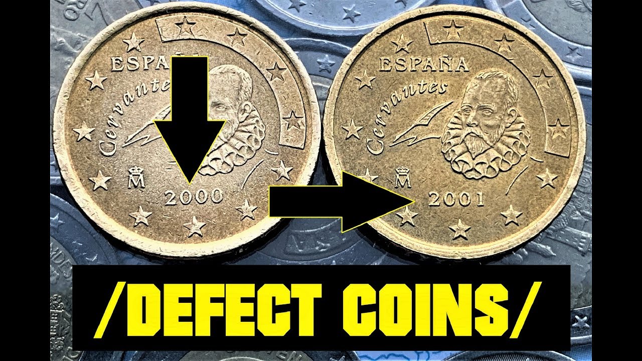 Spain 50 Cent 2000 2001 M Defect coins RARE/2 Euro 73.000.000 - YouTube