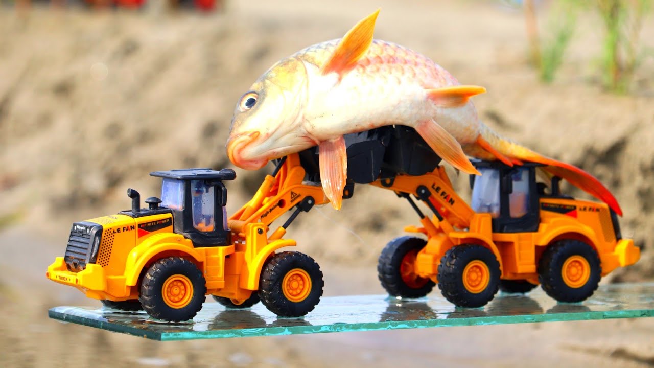 Fish Helping Cartoon video🐟 | jcb and tractor | Special for kids | # ...
