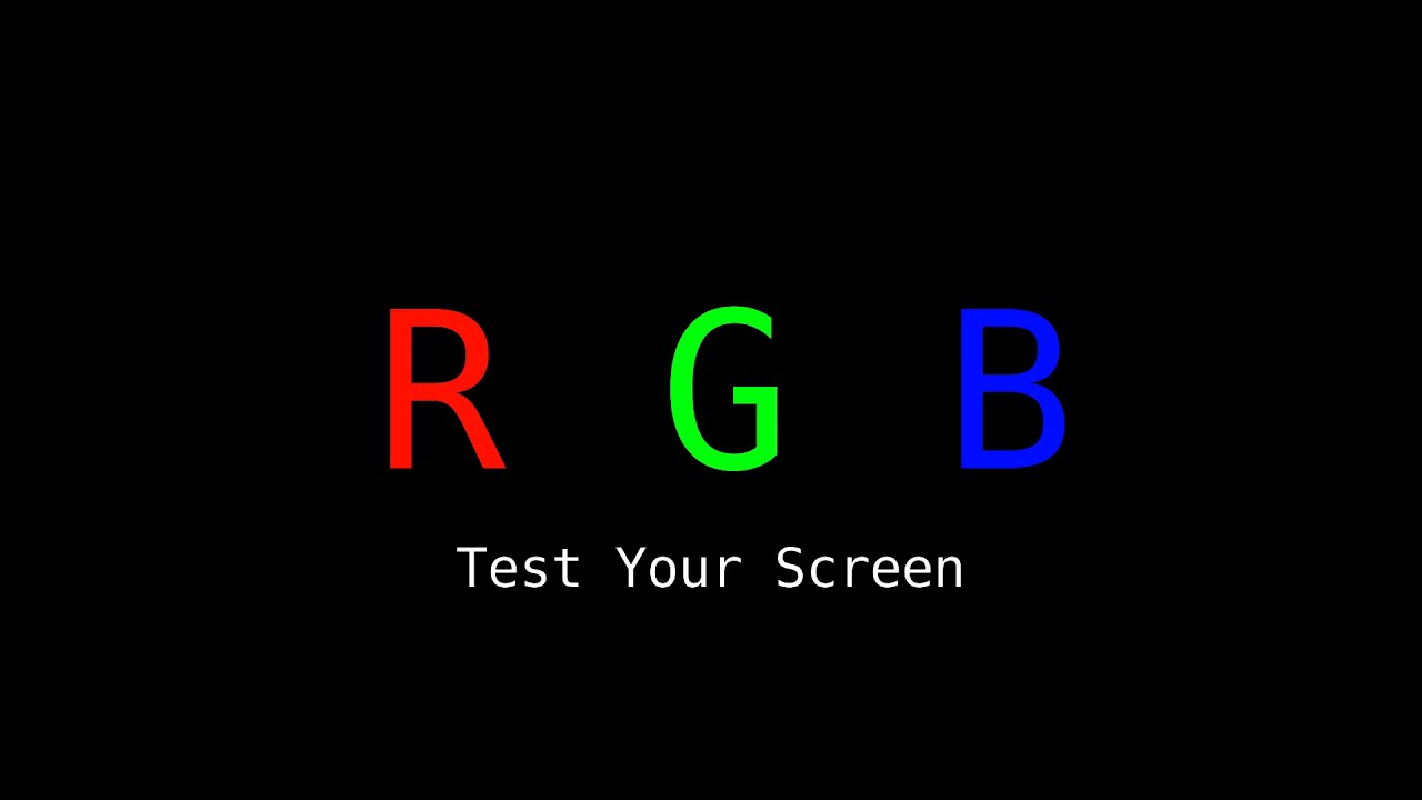 RGB Display Test 1080P - YouTube