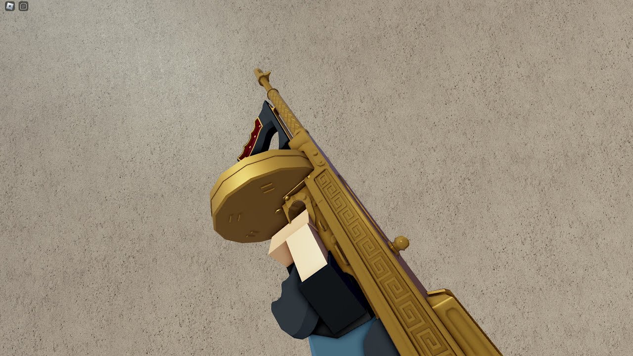 Gilded Tommy Gun Legendary Skin [Roblox Bad Business] - YouTube