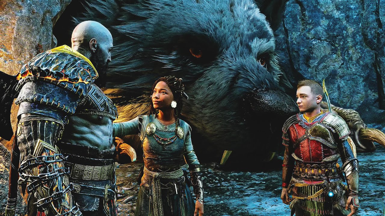 Kratos meets Angrboda - God of War Ragnarök - YouTube